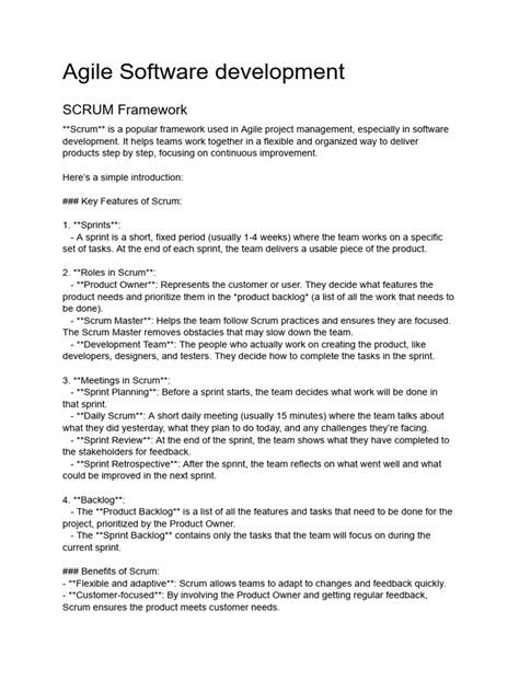 Aglie Module 3 Pdf Scrum Software Development Software