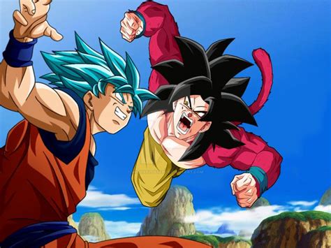 Ssgss Goku Vs Ssj4 Goku V 2 By Michaeld8489 On Deviantart