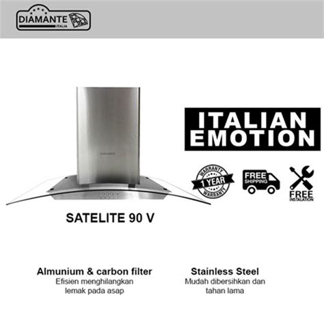 Jual Diamante Island Hood Penghisap Asap Type Satelite 90v Lg