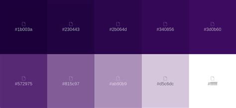 Paleta De Colores Morados Color Morado Paleta De Colores