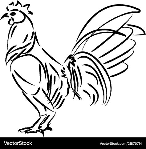 Rooster Outline