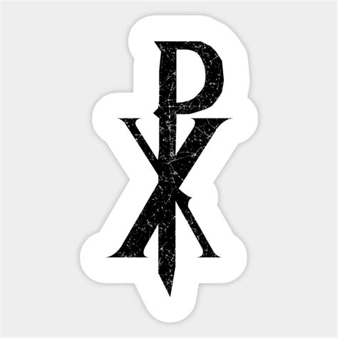 Chi Rho Christian Symbol Large Logo Centered Chi Rho Sticker