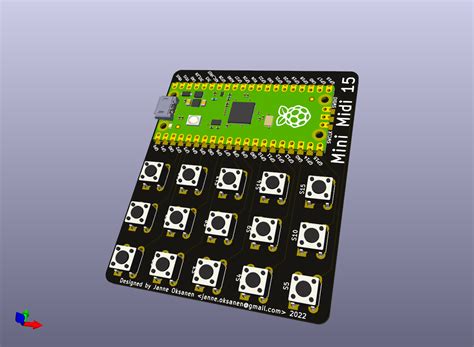 Github Janneoksanenminimidi15 15 Button Desktop Usb Midi Controller Based On Raspberry Pi Pico