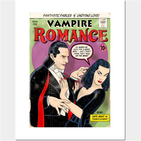 Vampire Romance Vintage Horror Dracula Comic Parody T Shirt Art Print