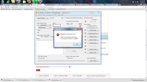 Error Could Not Find Msp Fet430uif On Specified Com Port Msp Low