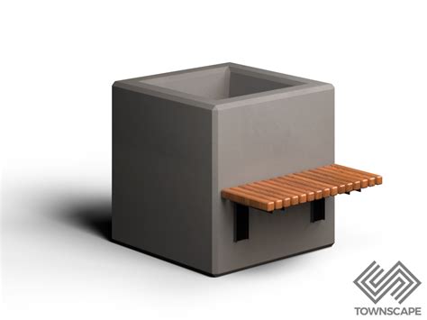 Concrete Planter Block 1000 X 1000 Edge Seat Townscape Products
