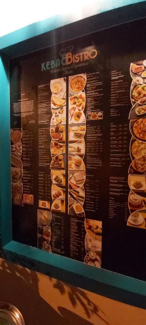 Menu At Kebab Bistro Restaurant Sliema