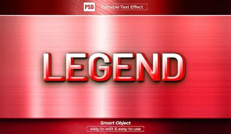 Premium Psd Legend Text Effect 3d