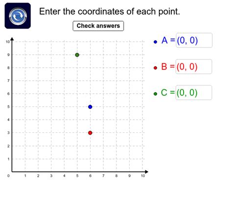 Writing Coordinates Geogebra