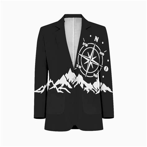 Compass Camping Hiking Mountains Mens Suits Shawl Collar Slim Fit Suit