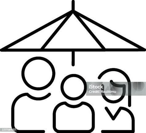 우산 아래 있는 얼굴 없는 사람 개요 이미지 그래픽 및 웹 디자인 앱 광고 다양한 카드 경호에 대한 스톡 벡터 아트 및 기타 이미지 Istock