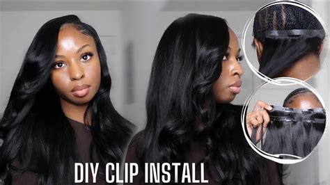Natural Yaki Straight Clip In Extension Ft Curlsqueen Youtube