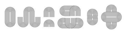 Premium Vector Line Circle And Semicircle Geometric Elements Isolated Abstract Contemporary