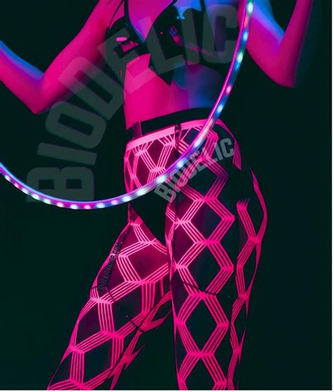 Uv Reactive Pink Pantyhose One Of A Kind Neon Bright Tights For Raves