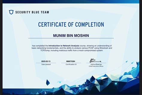 Cybersecurity Networkanalysis Wireshark Tcpdump Securityblueteam Learning Munim Bin Mohsin