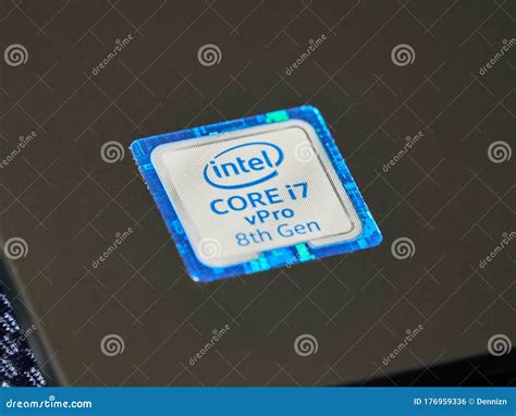 Label Of Intel Mobile Cpu Central Processor Unit I Th Generation Editorial Photo Image Of