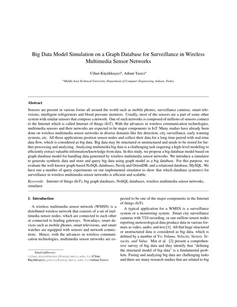 Pdf Big Data Model Simulation On A Graph Database For Surveillance In