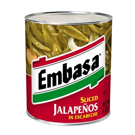 Embasa® Sliced Jalapeño Peppers In Escabeche Item 07853 Megamex Foods Foodservice Division