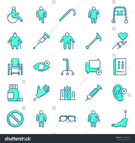 Disable Icons Pack Isolated Disable Symbols Stock Vector Royalty Free