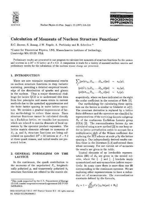 Pdf Calculation Of Moments Of Nucleon Structure Functions Dokumentips