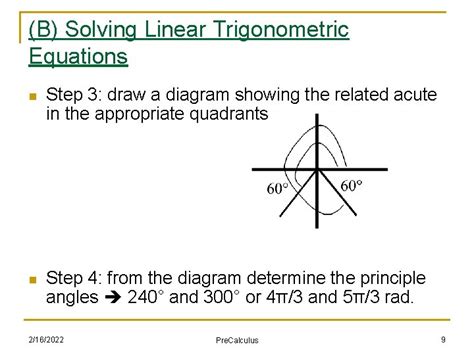 Lesson 34 Solving Linear Trigonometric Equations Pre Calculus