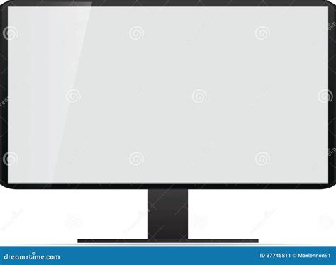 Lcd Tv Monitor Vector Illustration Stock Vector Illustration Of