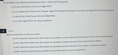 solved if a problem has optimal substructure then check