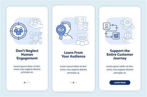 People First Mindset Light Blue Onboarding Mobile App Screen