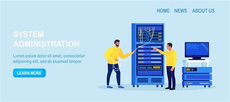 Premium Vector System Administrator Upkeeping Server Adjusting Network Pc Hardware Sysadmin
