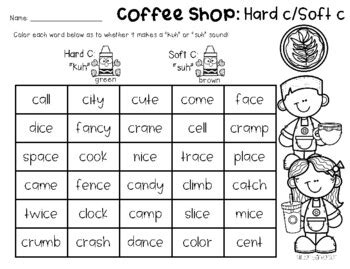 Coffee Shop Hard C Soft C Practice TPT