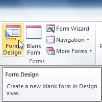 Access 2010 Creating Forms