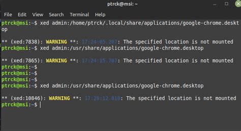 Using Sudo Xed Vs Xed Admin Path Rlinuxmint