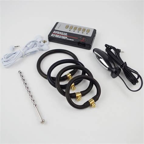 Electro Sex Kit Stainless Steel Penis Urethral Sounding Plug Electric Shock Cock Ring Ball