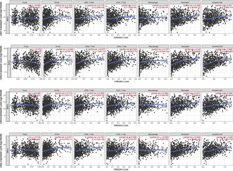 The Correlation Of Oas Members And Tumor Infiltrating Immune Cells Via