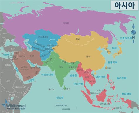 아시아 정치 세계 지도