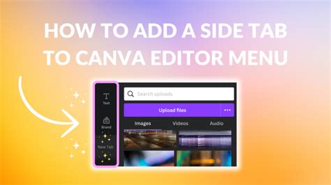 Where Is The Editor Side Panel In Canva Solution Template Fonts