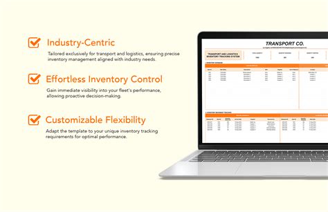 Transport And Logistics Inventory Tracking System Template In Excel Google Sheets Download