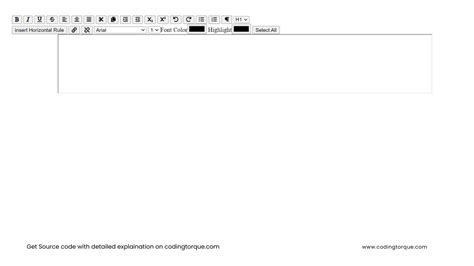 Rich Text Editor Using Html Css And Javascript Source Code Coding
