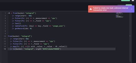 Task Editor Unknown Internal Transaction Error · Issue 16750 · Influxdatainfluxdb · Github