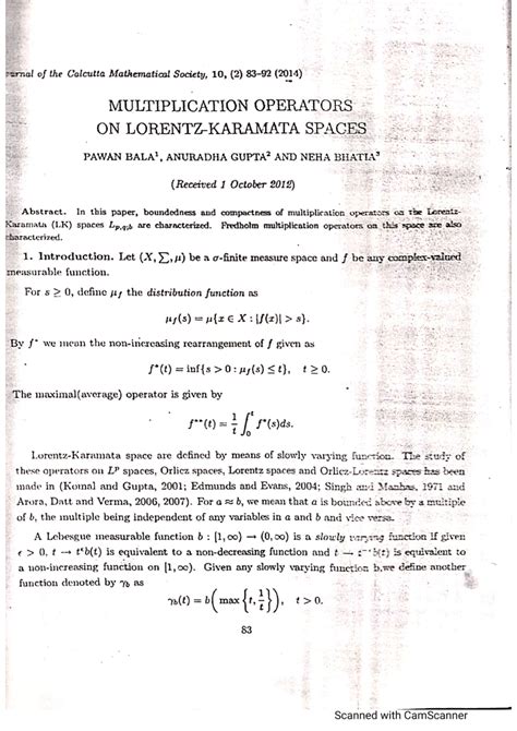 Pdf Multiplication Operators On Orlicz Lorentz Sequence Spaces