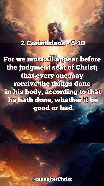 2 Corinthians 5 10 Bible Religion Bibleverseoftheday Jesuschristian