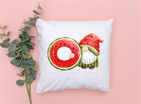 Watermelon Gnome Clipart Summer Gnomes Clipartsummer Fruit Etsy