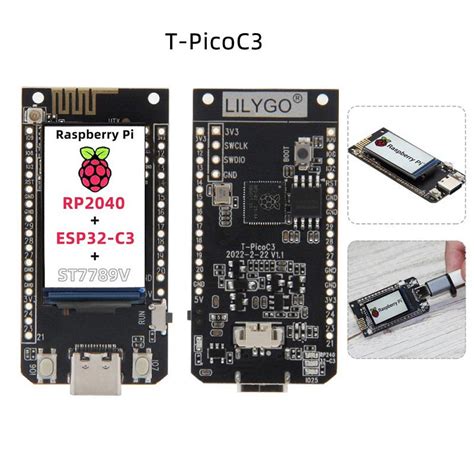 T PicoC3 RP2040 ESP32 C3 Dual MCUs Development Board Tensorflow Lite