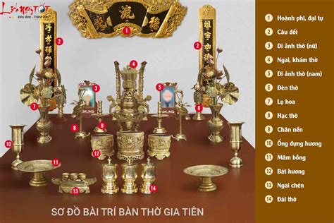 Khéo Sắp Xếp đồ Thờ Trên Bàn Thờ Gia Chủ Rước Nhiều Tài Lộc