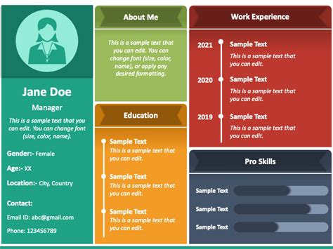 Candidate Profile PowerPoint And Google Slides Template PPT Slides