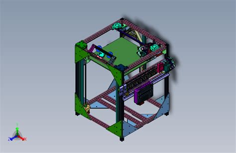 基于corexy结构的运动装置3d打印机 Step 模型图纸下载 懒石网