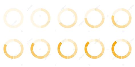 segment circle graph icon set 1 10 segments data graph vector segments