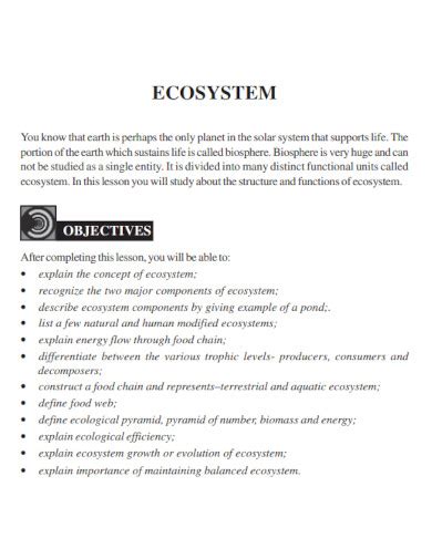 99 Ecosystem Examples