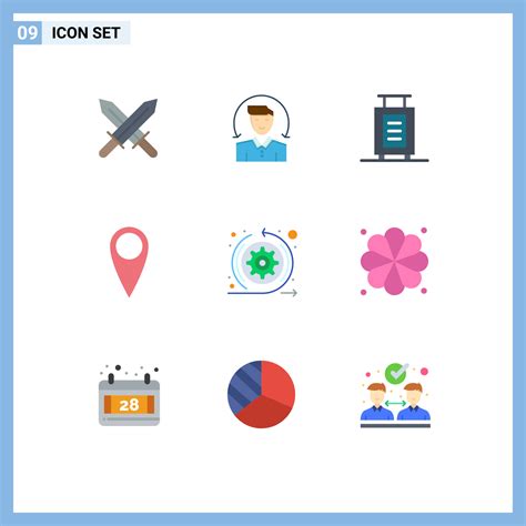 Universal Icon Symbols Group Of 9 Modern Flat Colors Of Spa Sprint Briefcase Scrum Agile