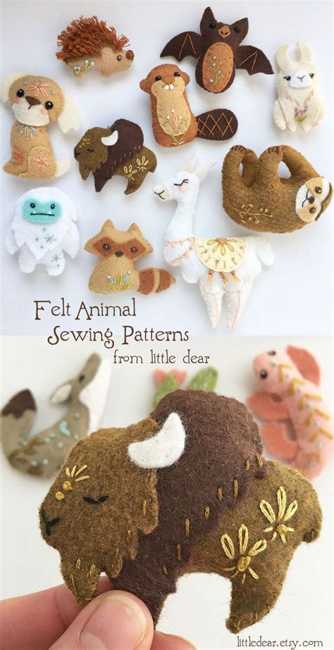 Mini Felt Animals Are So Much Fun To Stitch Make A Whole Menagerie
